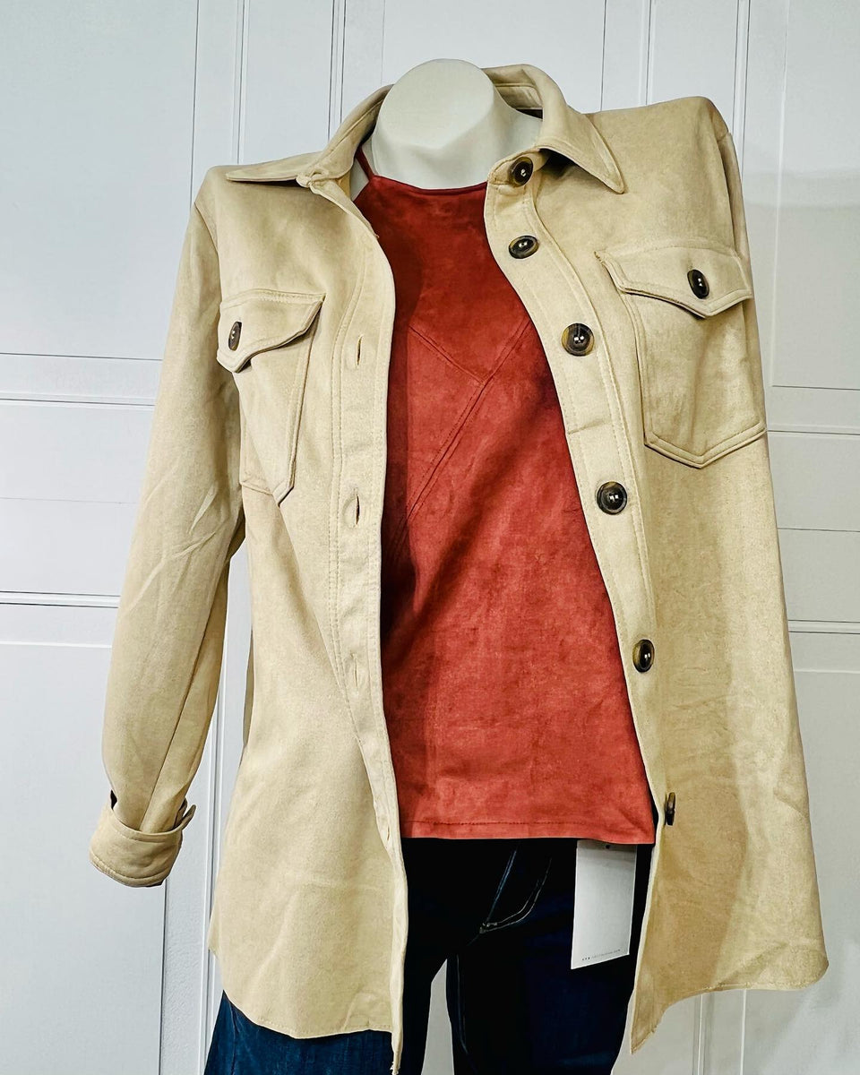 Sahara Camel Sway Long Sleeve Shacket – Vianney's Closet